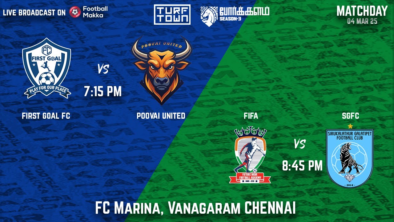 LIVE | G22 : First Goal FC vs Poovai United | G23 : Future India FA vs ...
