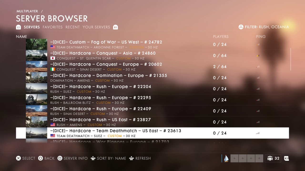 Battlefield 1 (1.04) - Broken Server Browser - YouTube