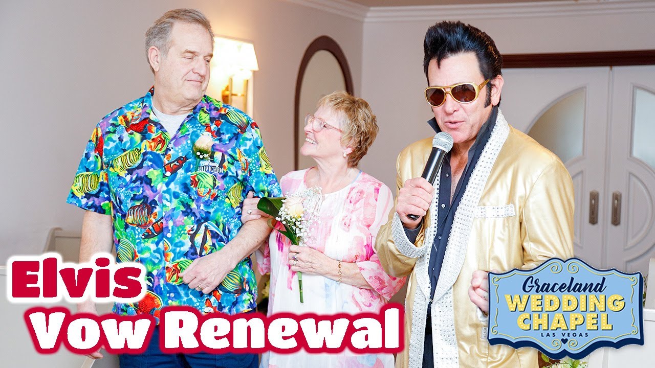 Rich and Patty's Elvis Vow Renewal in Las Vegas | Graceland Chapel ...