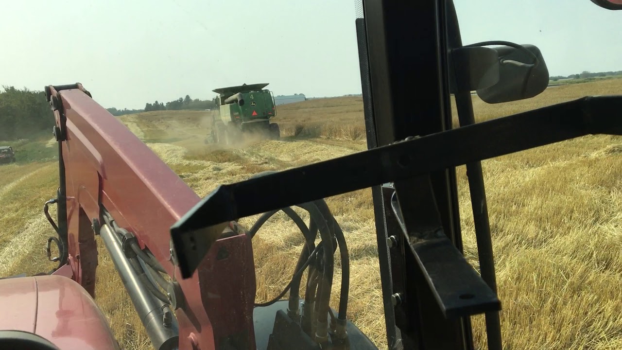 Baling Wheat straw - YouTube