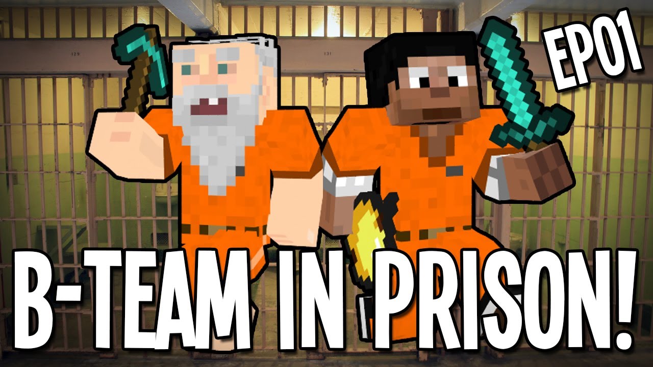 Minecraft: B-Team Prison Break Ep01 (IP: epiccloudmc.com, Super Max ...