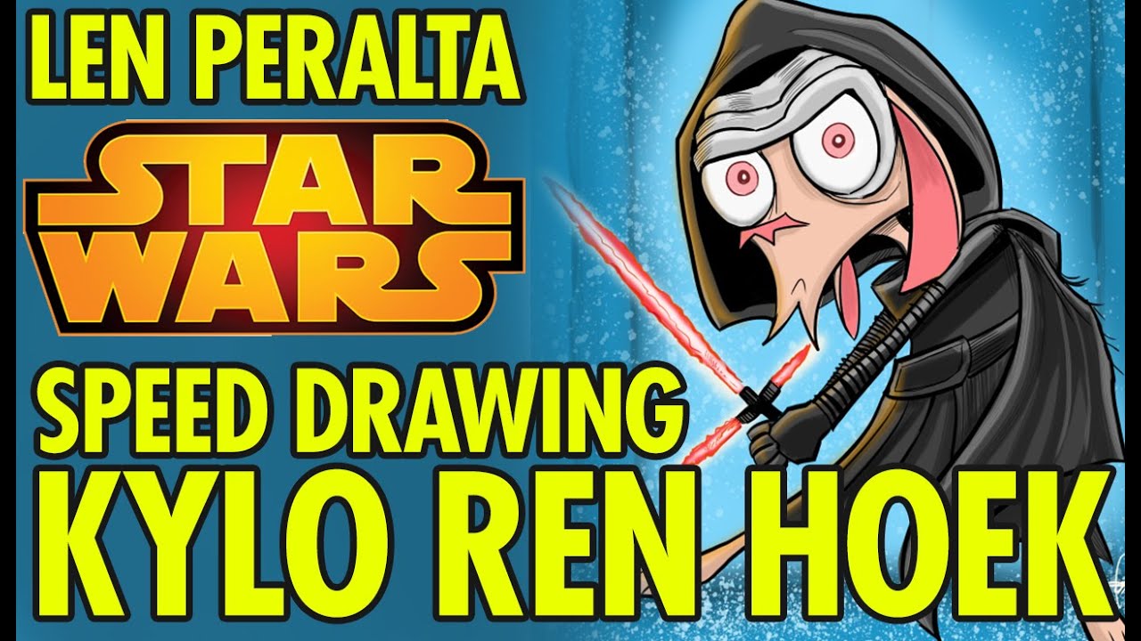 LEN PERALTA Star Wars Speed Drawing: Kylo Ren Hoek - YouTube