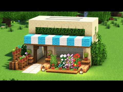 Minecraft Easy Flower Shop Tutorial💐 - YouTube