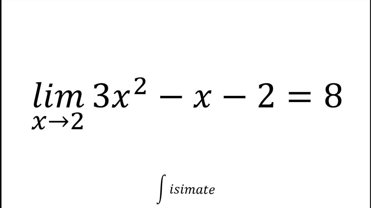 DEFINICION DE LIMITE EPSILON DELTA (Ejercicio 1) - Fisimate - YouTube