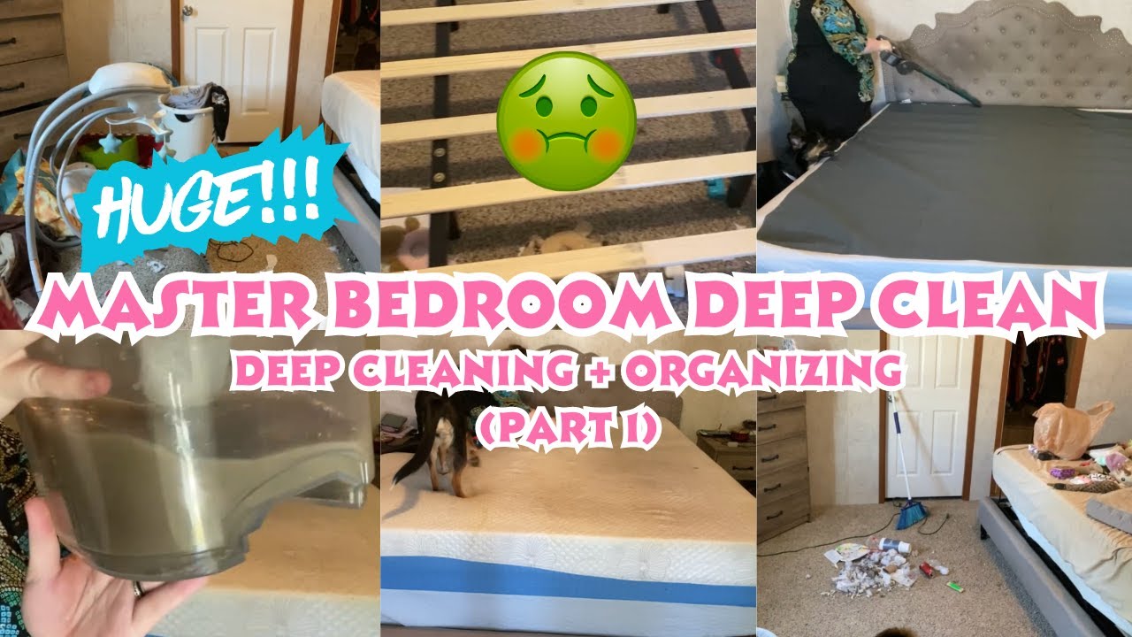 NEW!! HUGE MASTER BEDROOM DEEP CLEAN (PART 1) | ORGANIZING | CLEANING ...