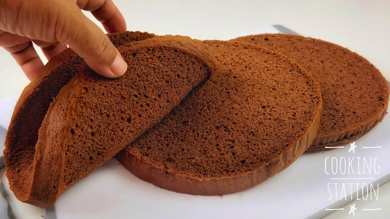 Chocolate Sponge Cake Recipe | Simple Chocolate Cake | Genoise Sponge ...