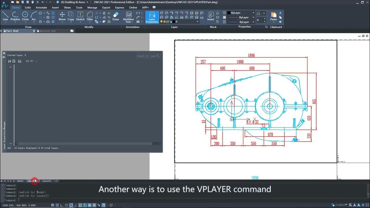 Viewport Layer ZWCAD 2021 Official - YouTube