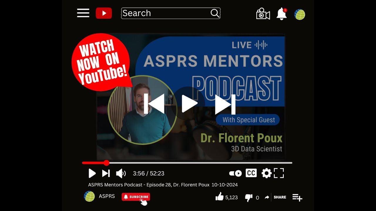 ASPRS ECPC Mentors Podcast, Episode 28, Dr. Florent Poux 10-10-2024 - YouTube