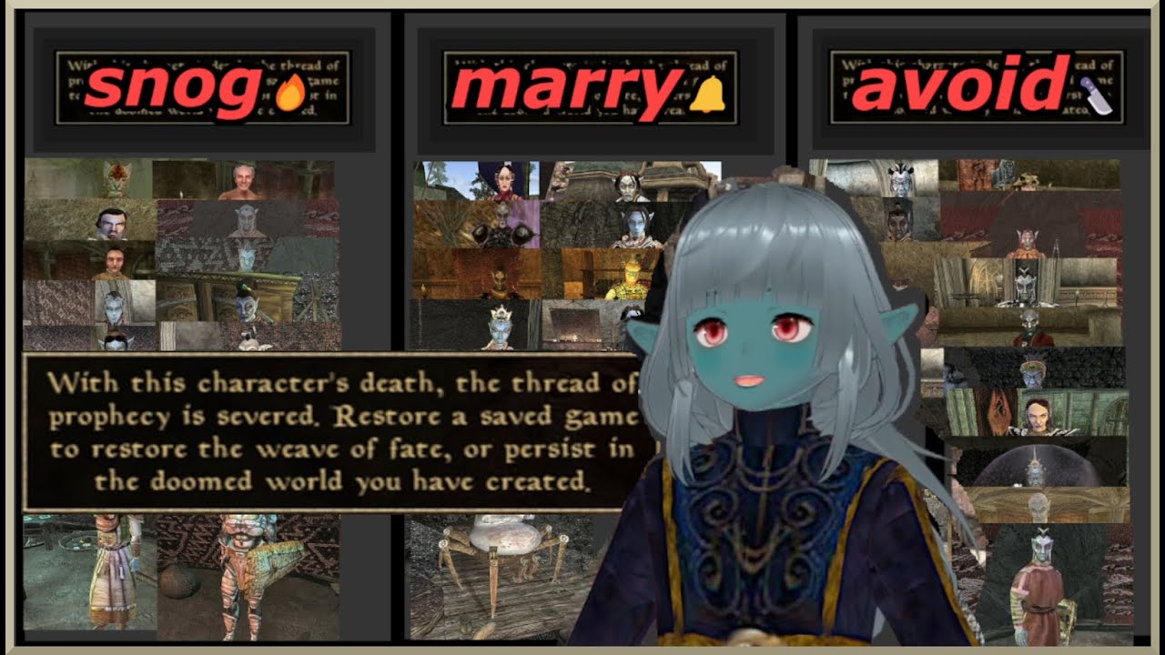 snog marry avoid || essential morrowind npcs - YouTube