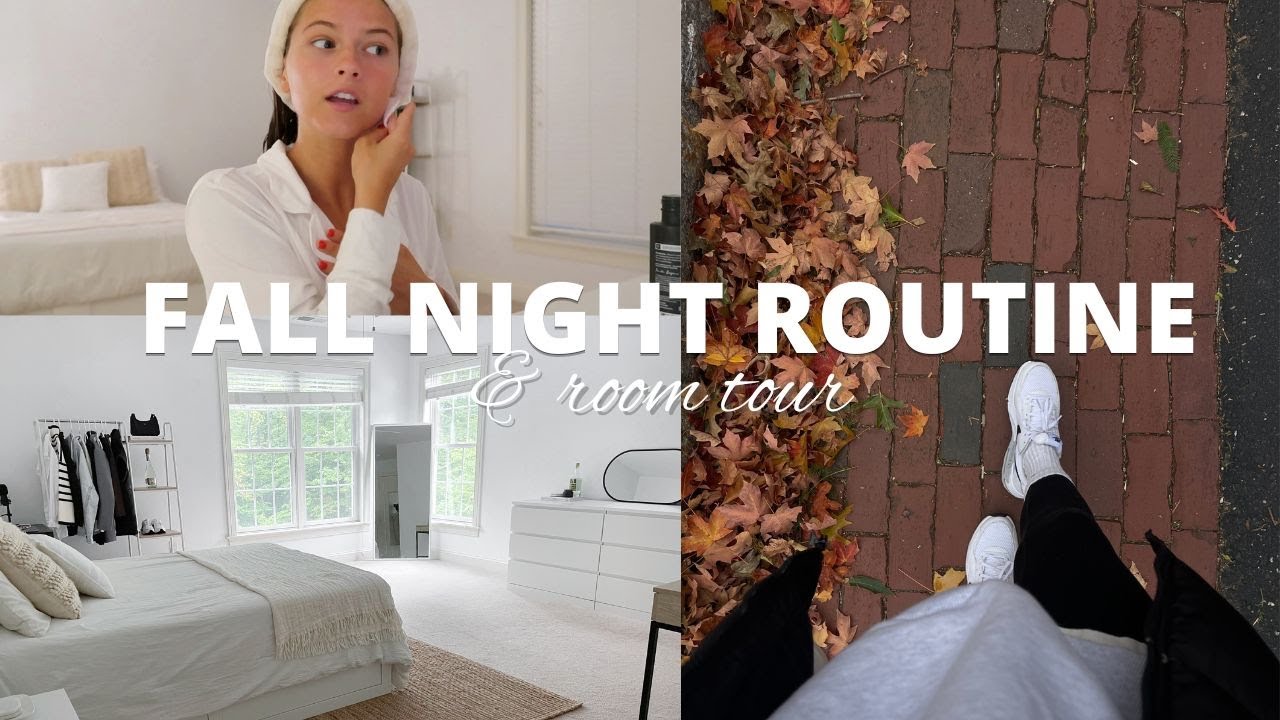 FALL NIGHT ROUTINE + room tour - YouTube
