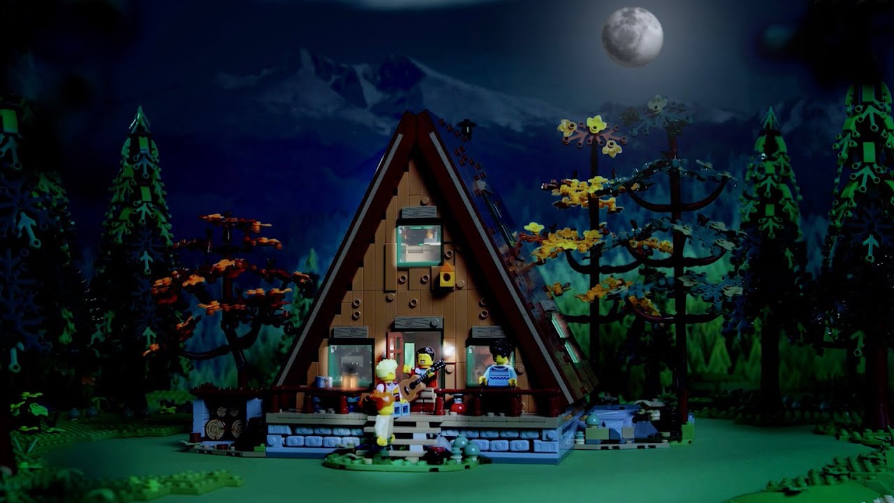 Experience the slow life in the LEGO Ideas A-Frame Cabin - YouTube