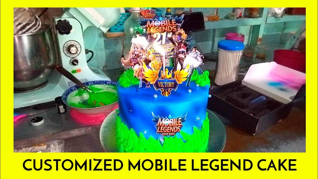 CUSTOMIZE MOBILE LEGEND CAKE - YouTube