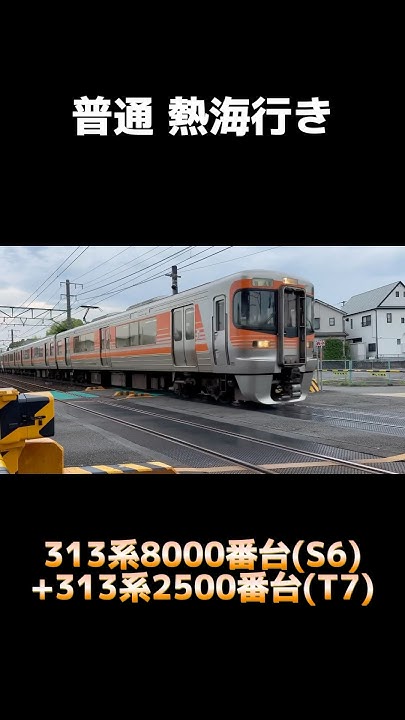 JR東海313系8000番台 S6編成+313系2500番台 T7編成 普通 熱海行き #shorts #jr東海 #313系 #313系8000番台 #313系2500番台 #東海道線 ...