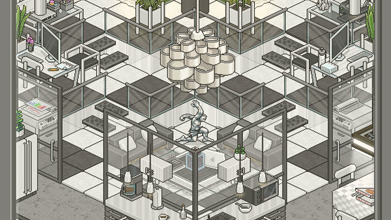 Modern Office⬛️⬜️(Xmas Finale)🎁🎄|| HABBO Speed Build Interior🛠 - YouTube