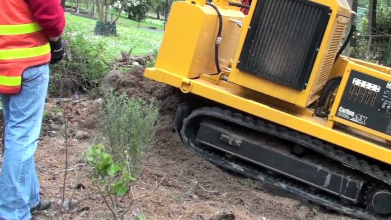 Grinding Large Stumps AMAZING MACHINE - YouTube