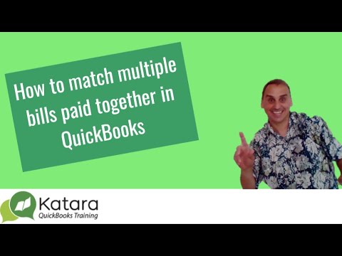 How to match multiple bills paid together in QuickBooks - YouTube