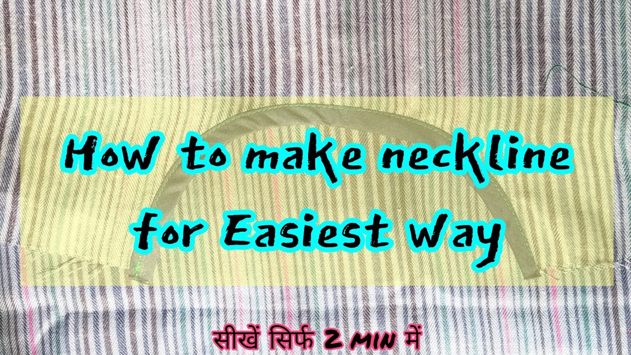 💯2min में आसानी से Neckline बनाएं | Neckline sewing | Neckline ...
