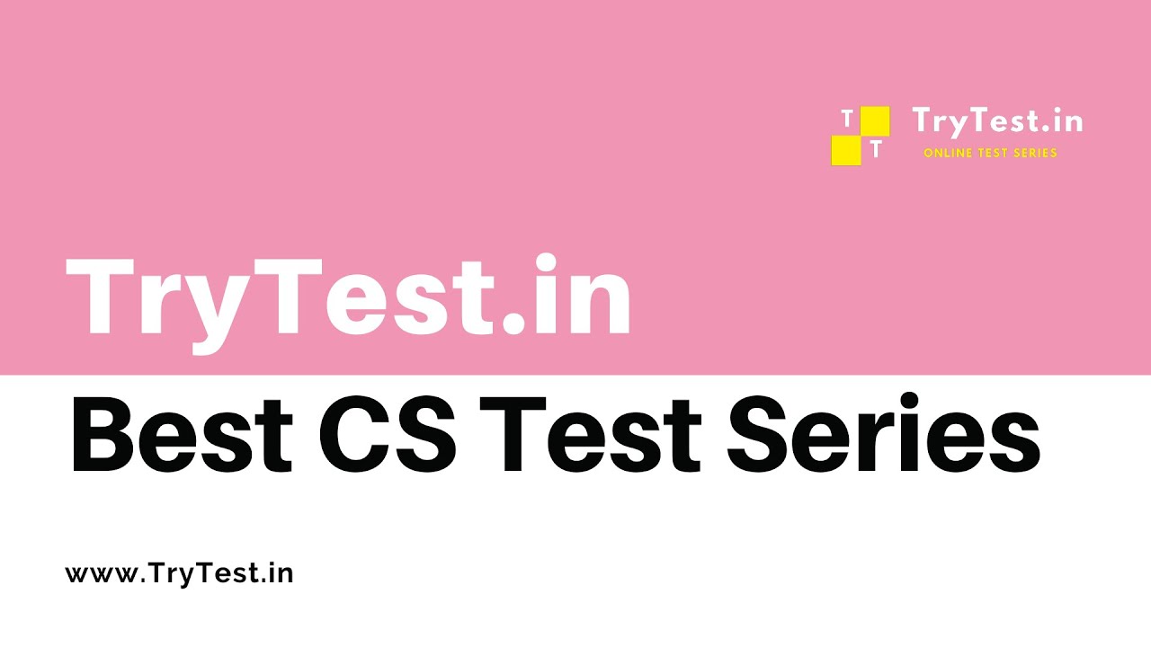 Best CS Test Series | TryTest.in - YouTube