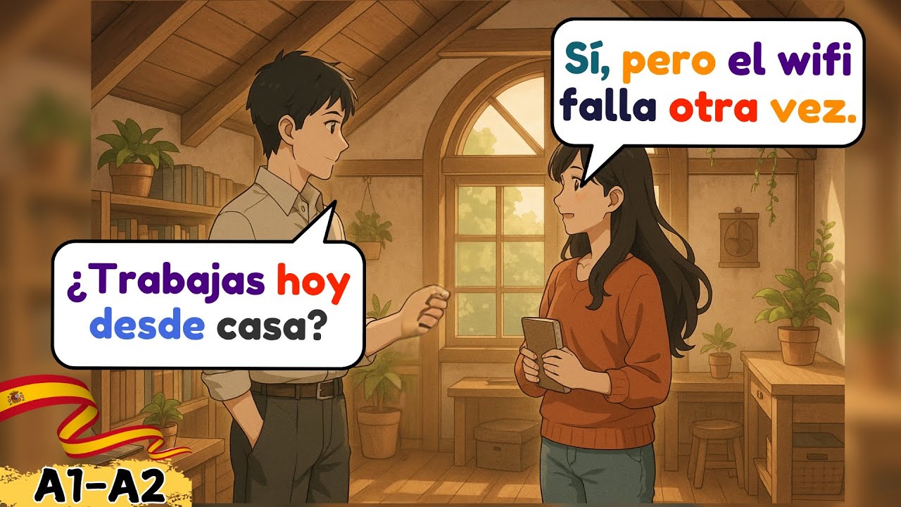🇪🇸 Aprende Español en Casa y Trabajo 🏡💼 | Diálogos Fáciles A1-A2 para ...