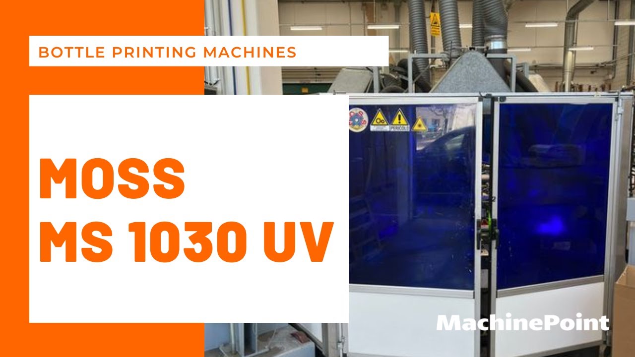 MOSS MS 1030 UV Bottle printing machines | MOSS Machines - YouTube