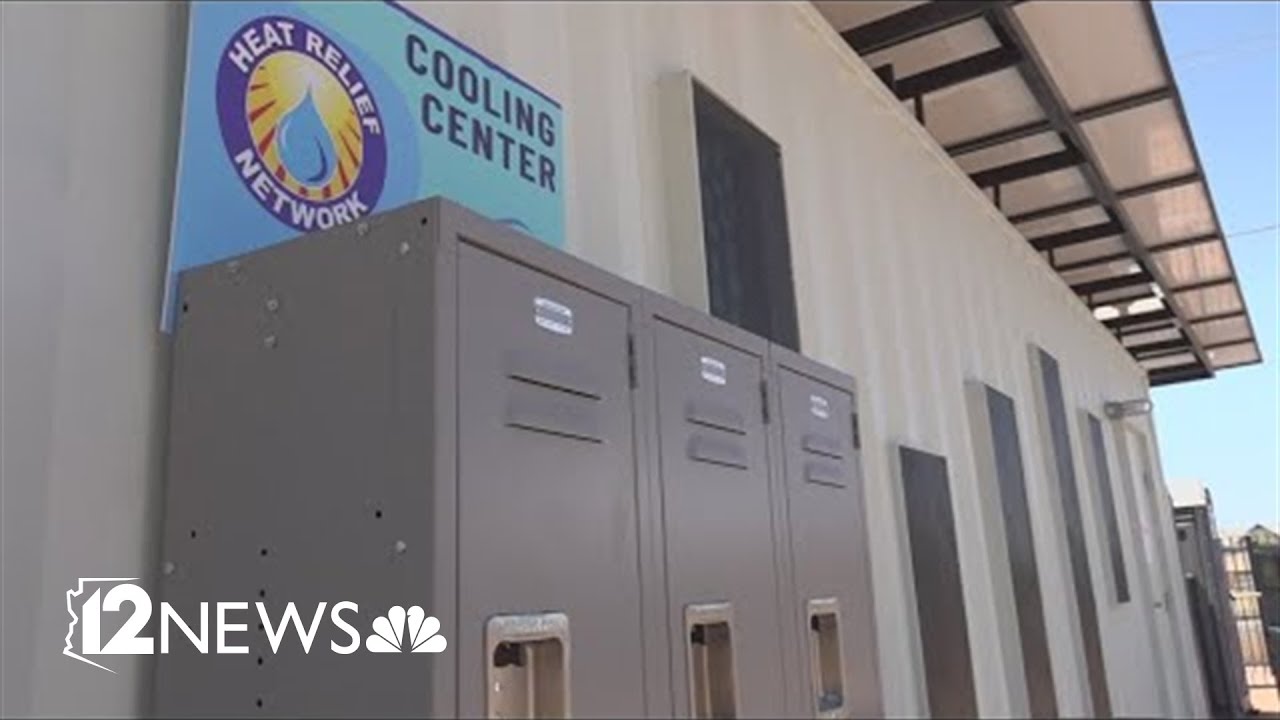 Shipping containers used as cooling centers - YouTube