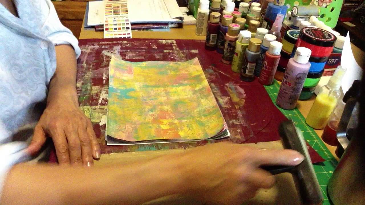 Masterboard technique with acrylics - YouTube