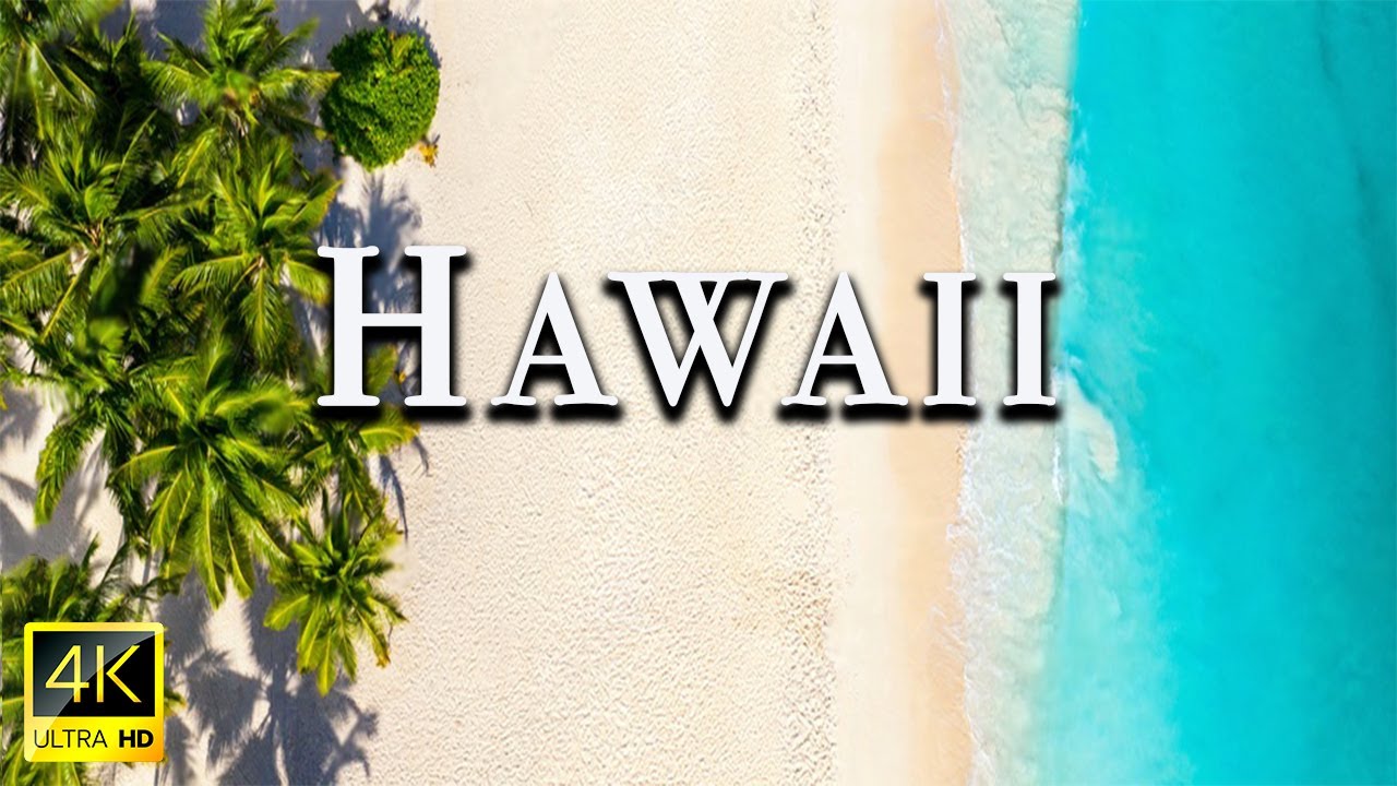 FLYING OVER HAWAII (4K Video UHD) - Calming Piano Music With Beautiful ...