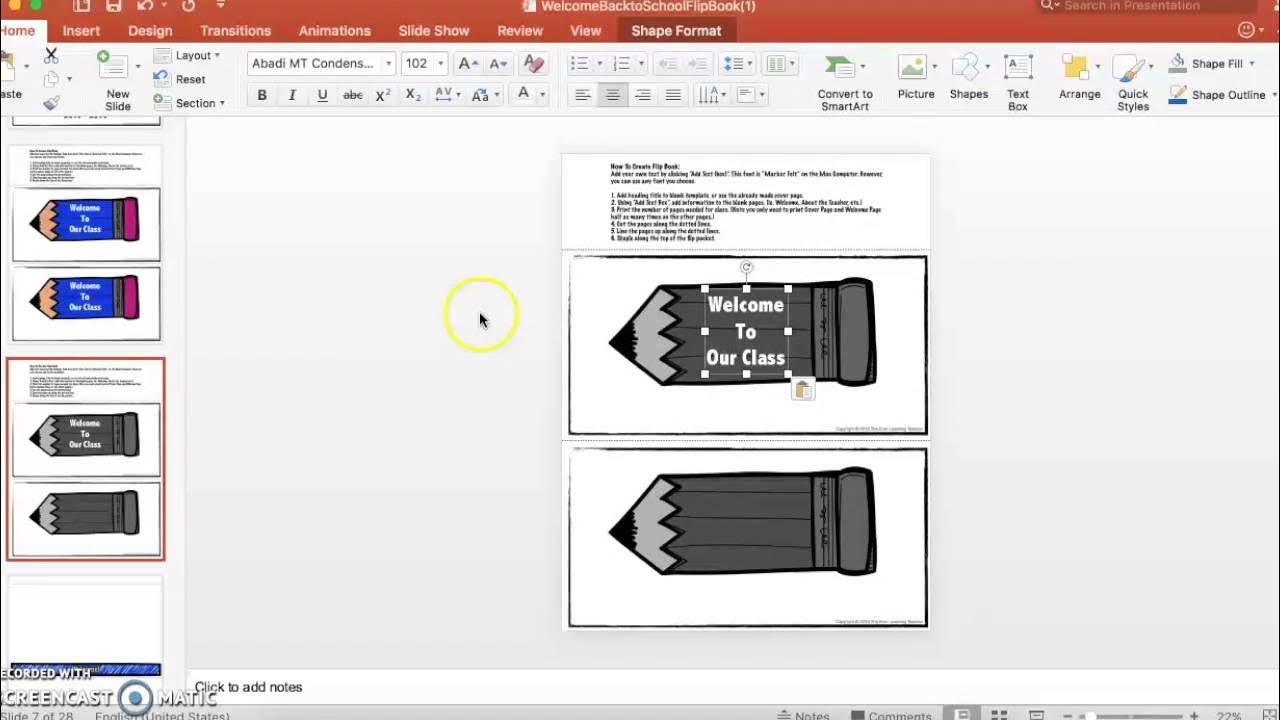 How to Edit the Welcome Back Flip Book - YouTube