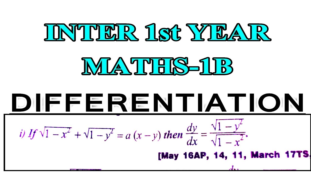 #DIFFERENTIATION#MATHS-1B# INTER 1st year#@NanajiGonnabathula - YouTube