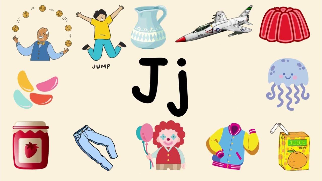 Phonics letter J sound and vocabulary words for kids I learn English I ...