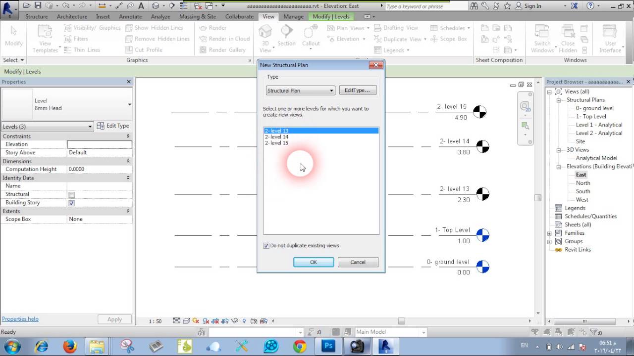 06 Revit Structural - define and edit levels - YouTube