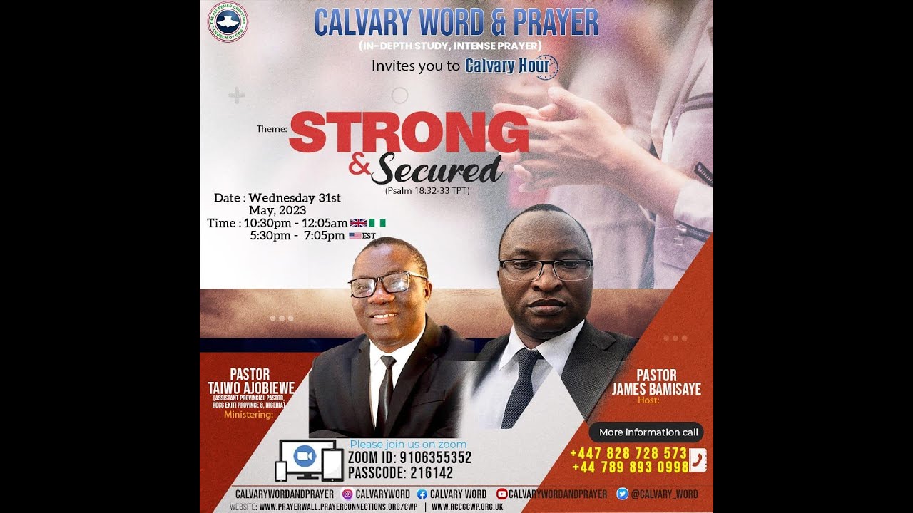 Welcome to RCCG Calvary Word & Prayer Online Service - YouTube