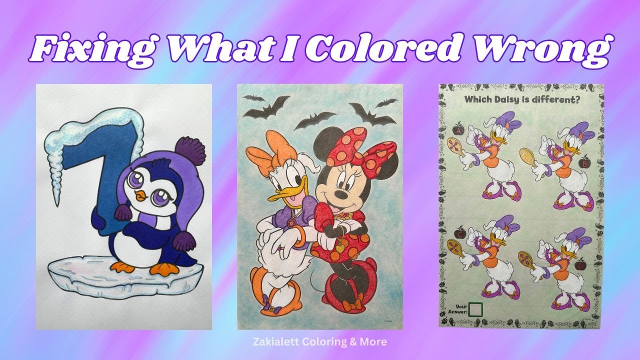 Fixing What I Colored Wrong #coloredpages #vlogmas #vlogmas2024 - YouTube