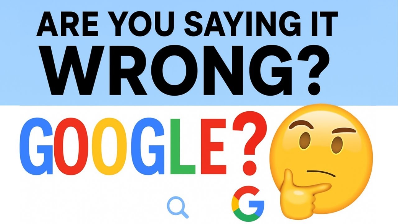 How to Pronounce Google Correctly - YouTube