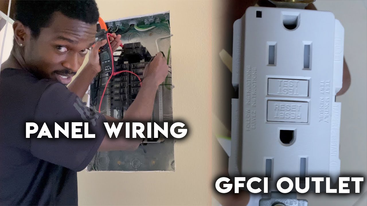 DIY Wiring Electrical Panel Box & GFCI Outlets | HOME PROJECT - YouTube