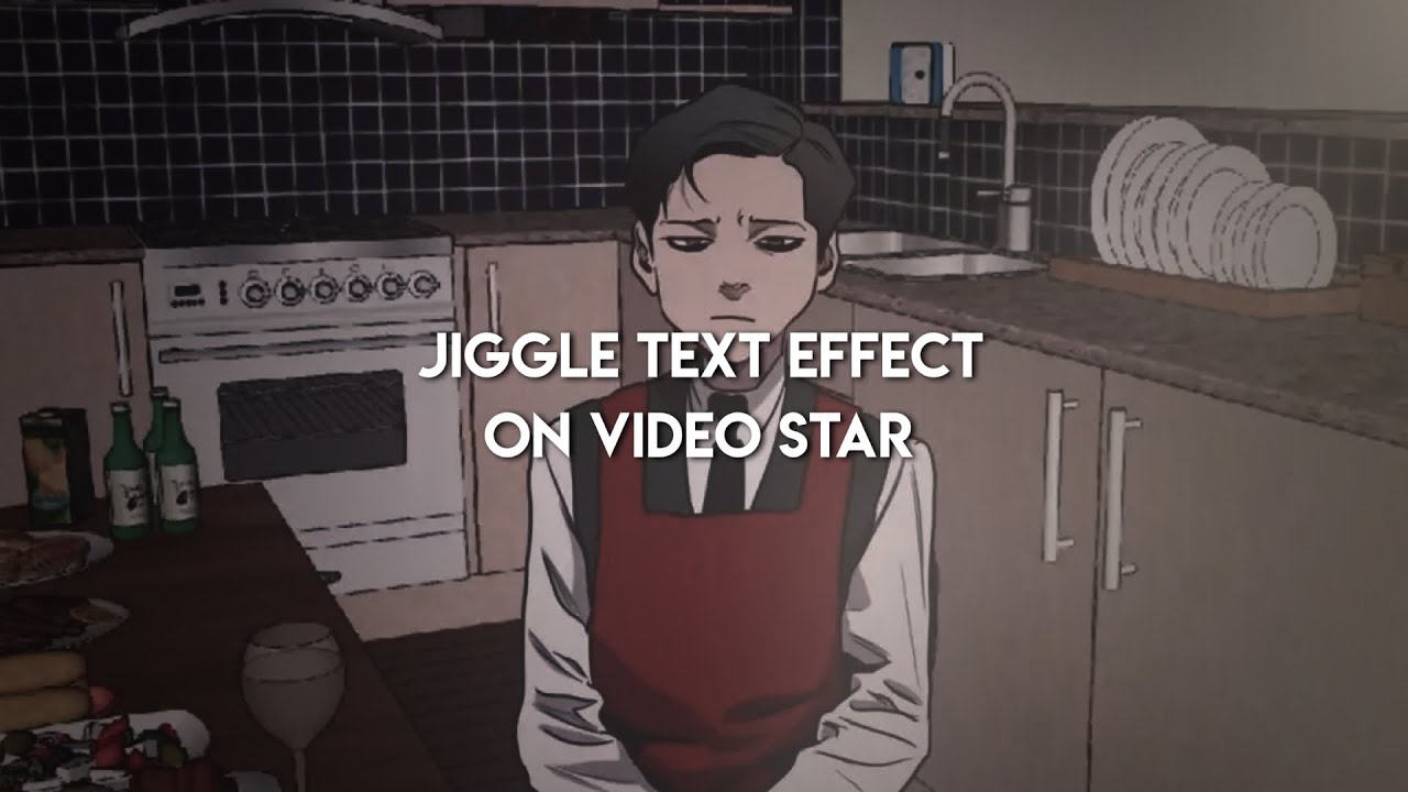 jiggle text effect on video star - YouTube