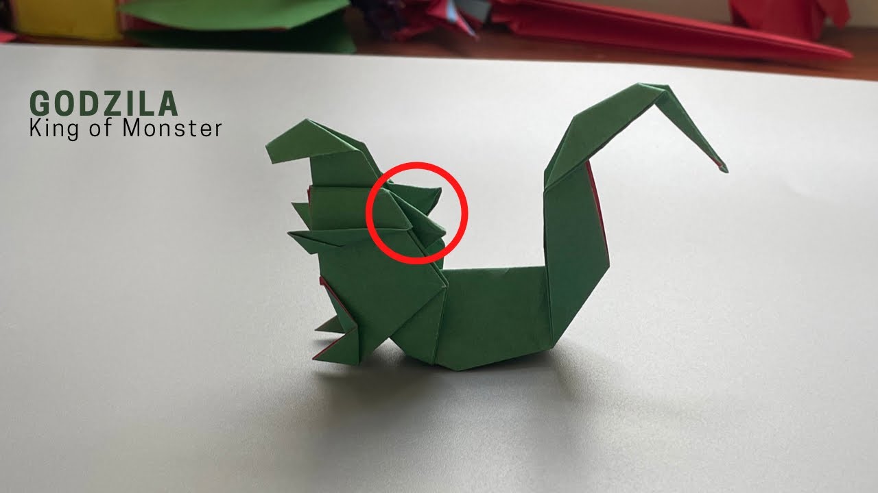 How to Fold a Cool Paper Godzila - Easy Paper King of Monster DIY - YouTube