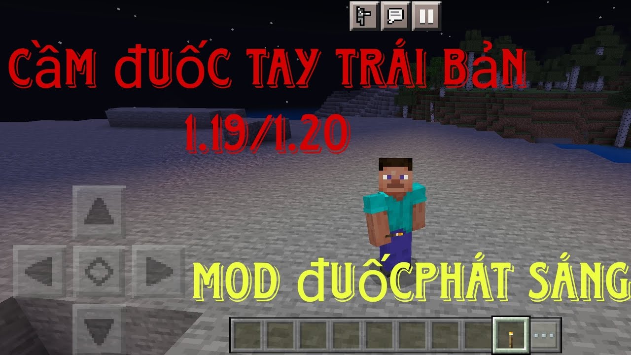 Minecraft | Cách cài đặt mod đuốc phát sáng(cầm được tay trái ...