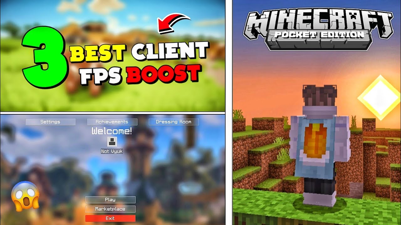 Top 3 Best Lag Free Client For Minecraft Pocket Edition | MCPE Clients ...