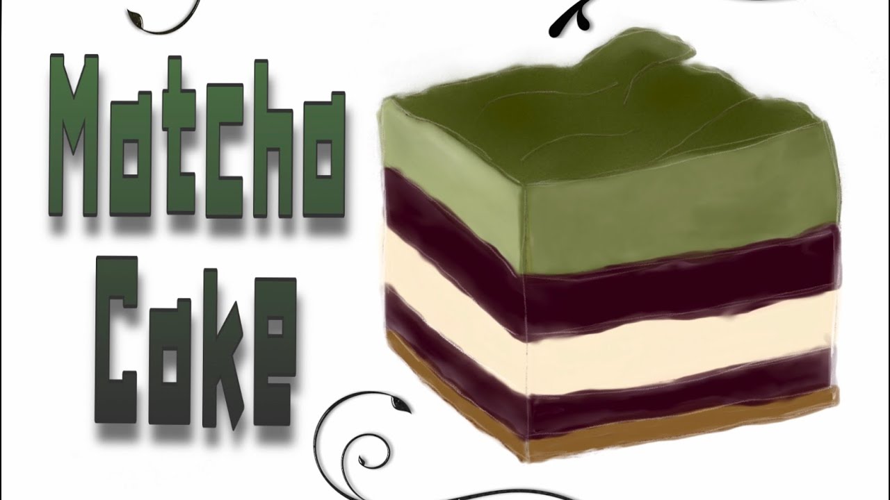 Matcha cake drawing practice ️ - YouTube
