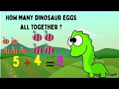Addition for kindergarten|Addition lkg/ukg|addition using dinosaur eggs ...