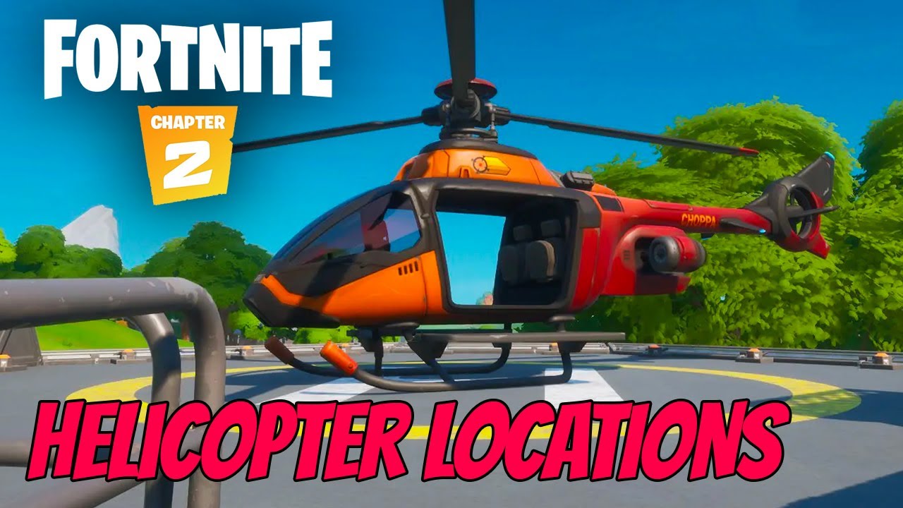 FORTNITE Helicopter locations - YouTube