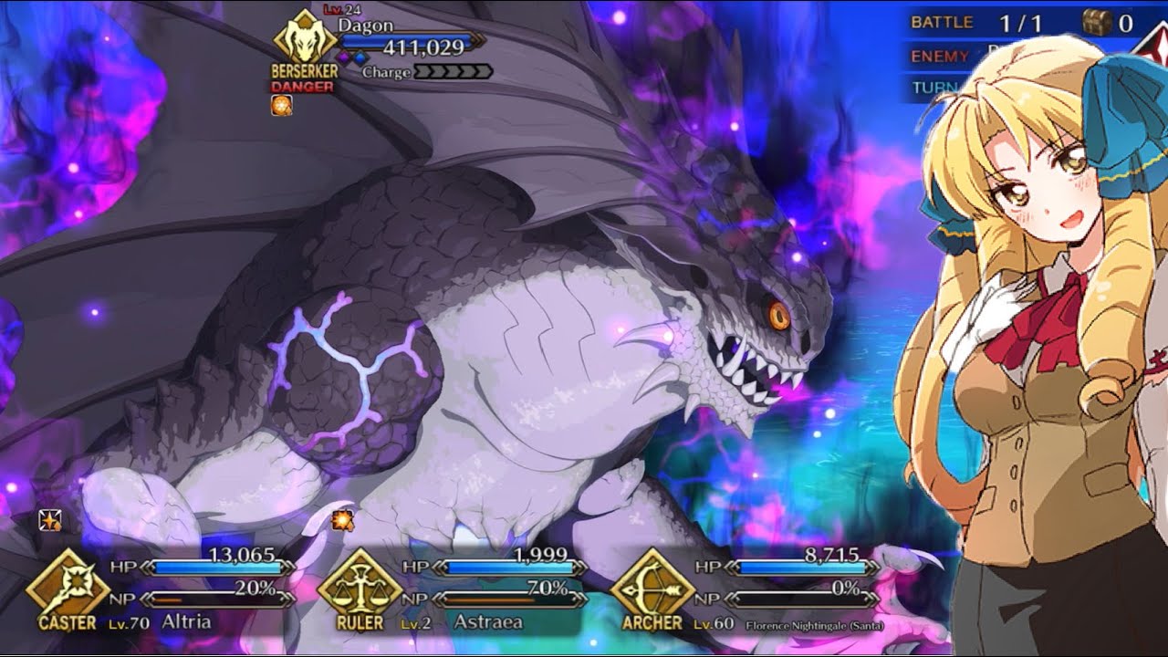FGO TA Lv2 Astraea 3T Dagon - [Water Monsters Crisis, The Floating ...