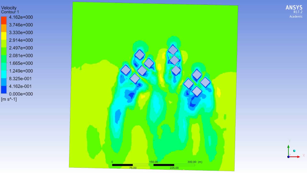 Contour Simulation in Building Cluster by ANSYS Workbench - YouTube