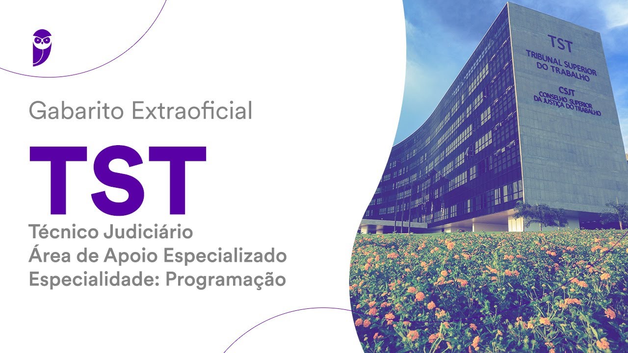 Gabarito Extraoficial TST: Técnico Judiciário - Programação - YouTube