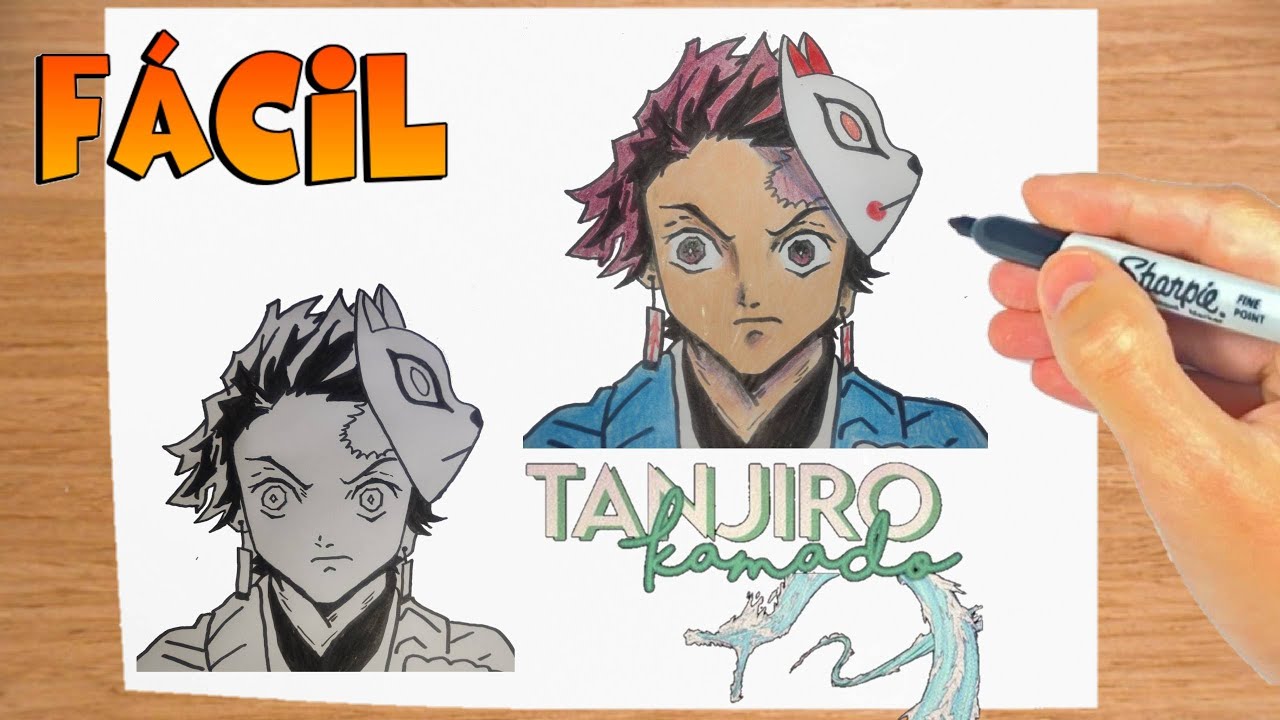 Ando dibujando a Tanjiro Kamado | Demon Slayer #pintado - YouTube