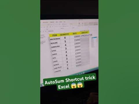 Ms Excel AutoSum trick 😱😱 #computereducation #excel #shortvideo #shortsyoutube #windows - YouTube