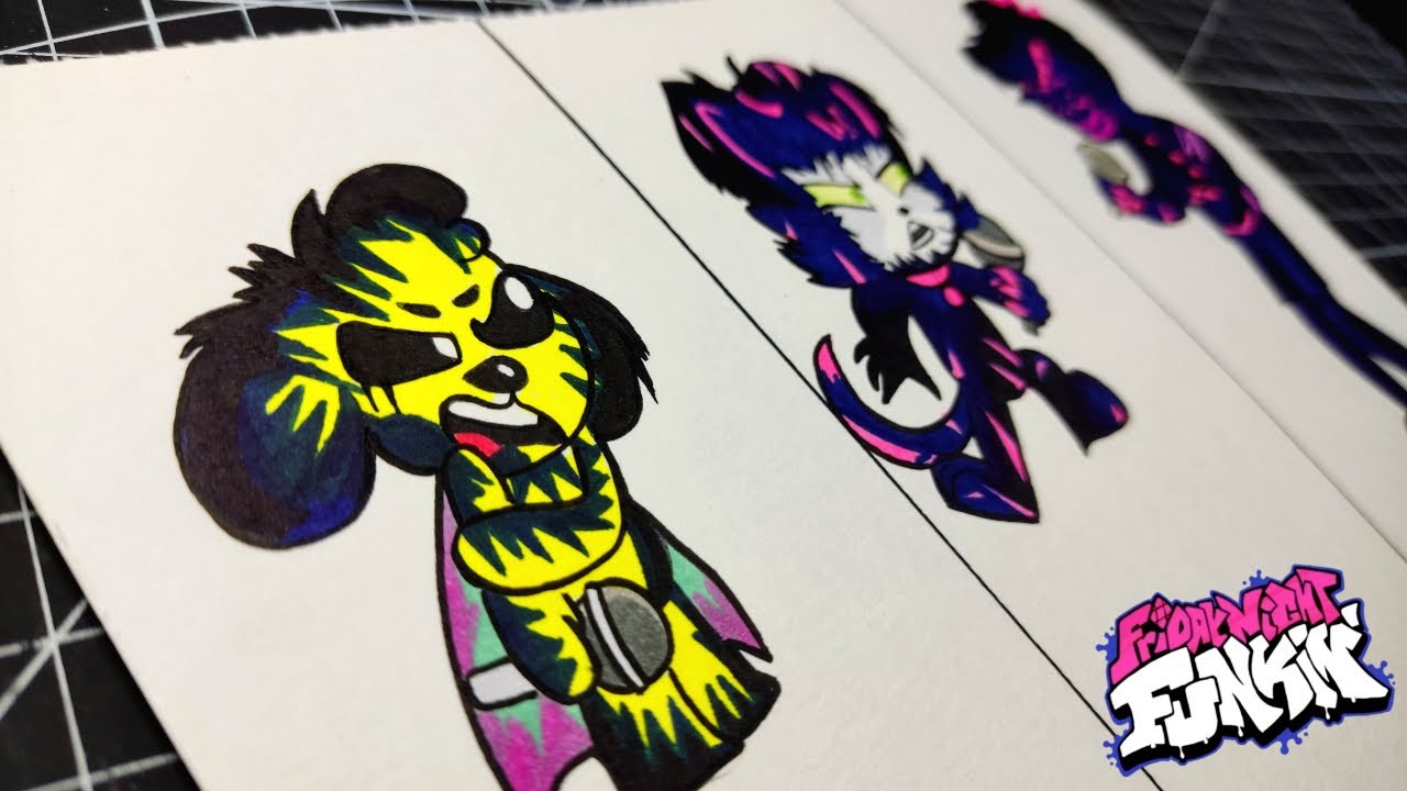 dibujo FRIDAY NIGHT FUNKIN vs CORRUPTED Mike y Acenix vs Evil BF | FNF ...