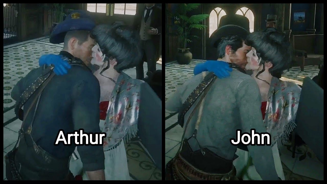 Arthur Vs John React To Getting Kissed By Charles Chatenay - RDR2 - YouTube