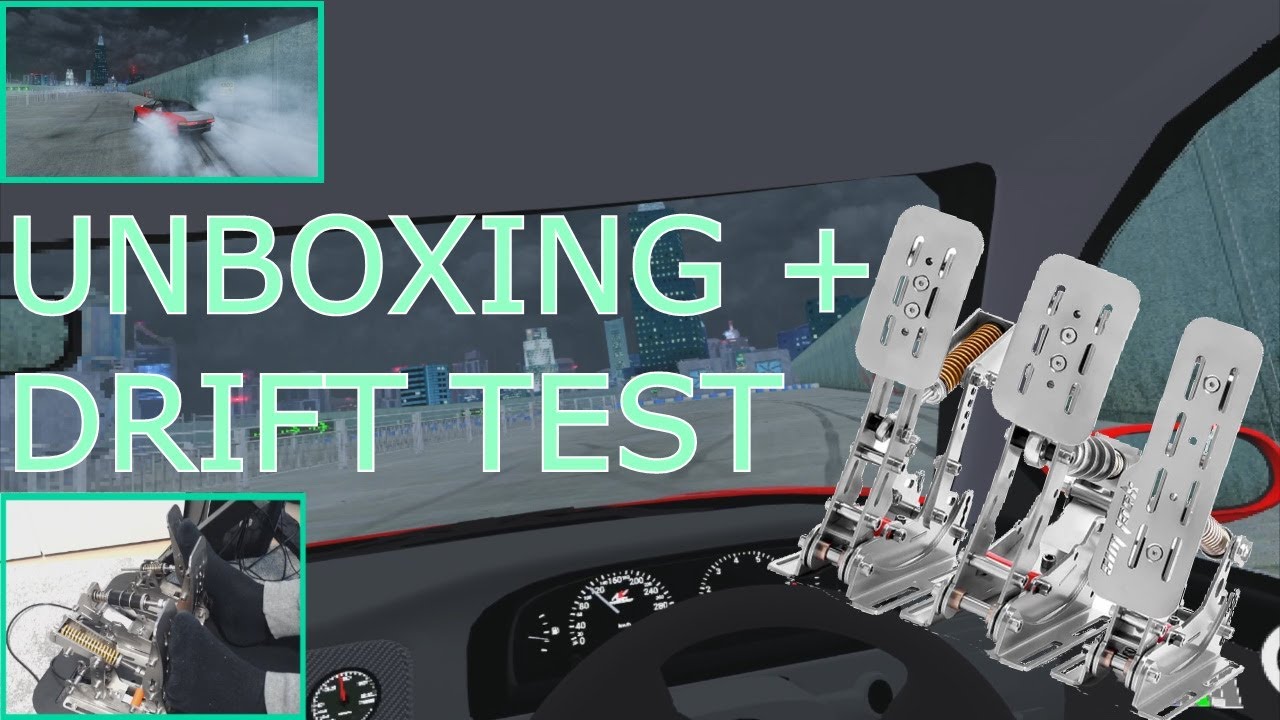 SIMJACK PRO pedals UNBOXING + Assetto Corsa Drift test w/pedalcam - YouTube